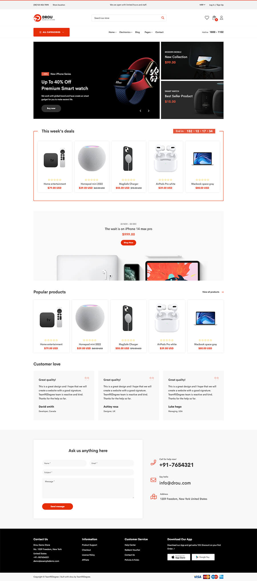 Preview | Drou - Electronics Store Shopify 2.0 Theme